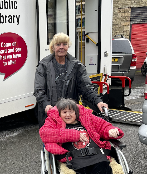 A Visit from the Mobile Library - Rough Lee Care Home
